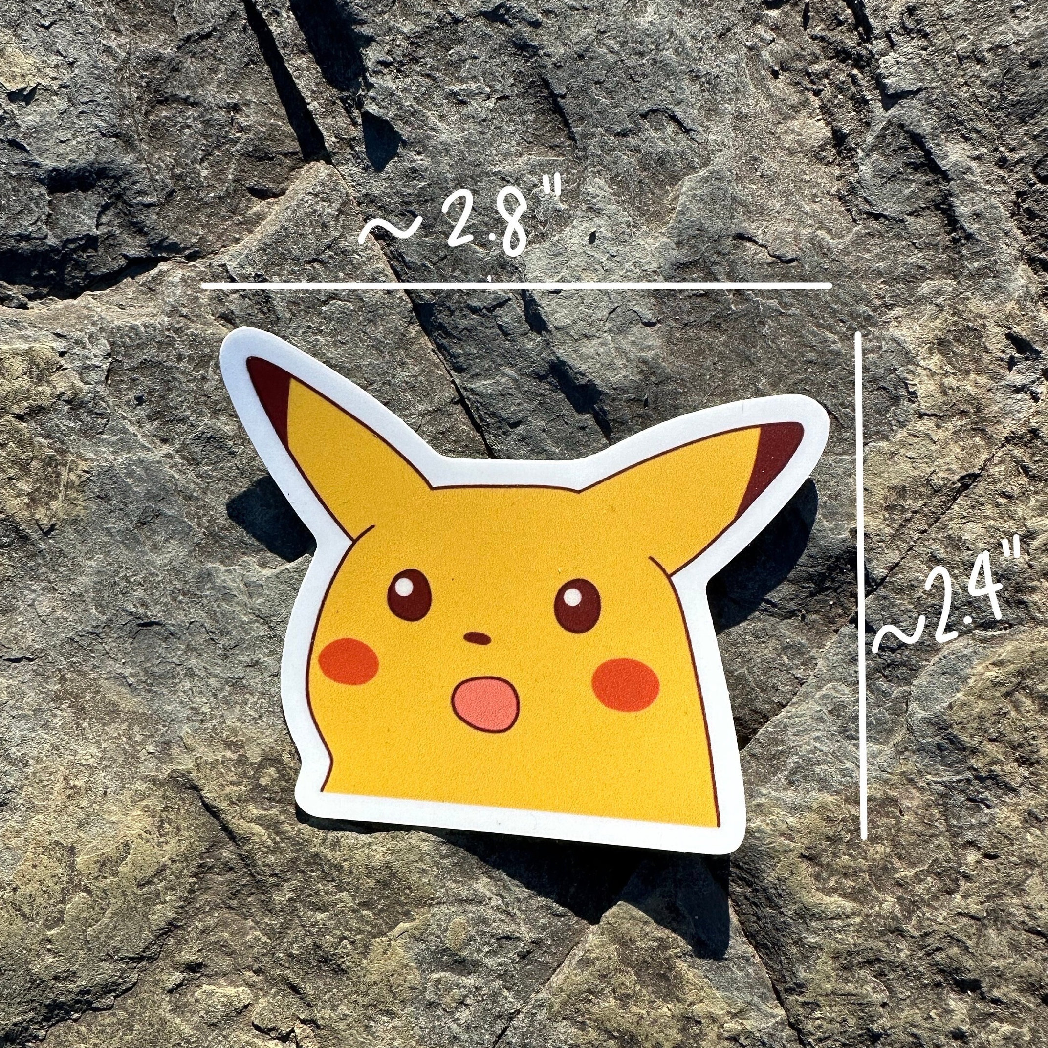 2-pack Surprised Meme Sticker Matte Vinyl Sticker, Meme Sticker ...