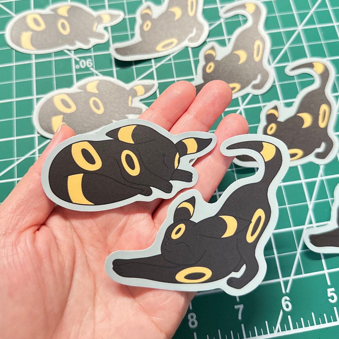 2-pack | Sleepy Umbreon Stickers - Matte Vinyl Sticker, Waterproof - Etsy
