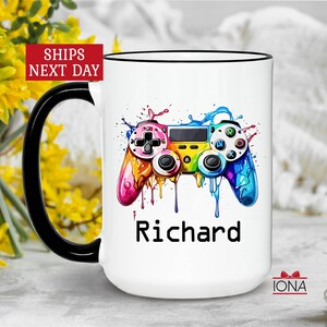 Personalized Video Gamer Coffee Mug, Gamer Boyfriend Girlfriends ...
