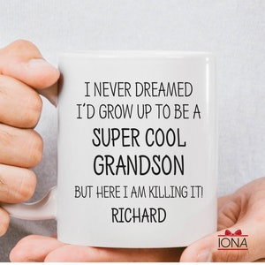 Personalized Funny Grandson Gift, Best Grandson Coffee Mug, I Never ...