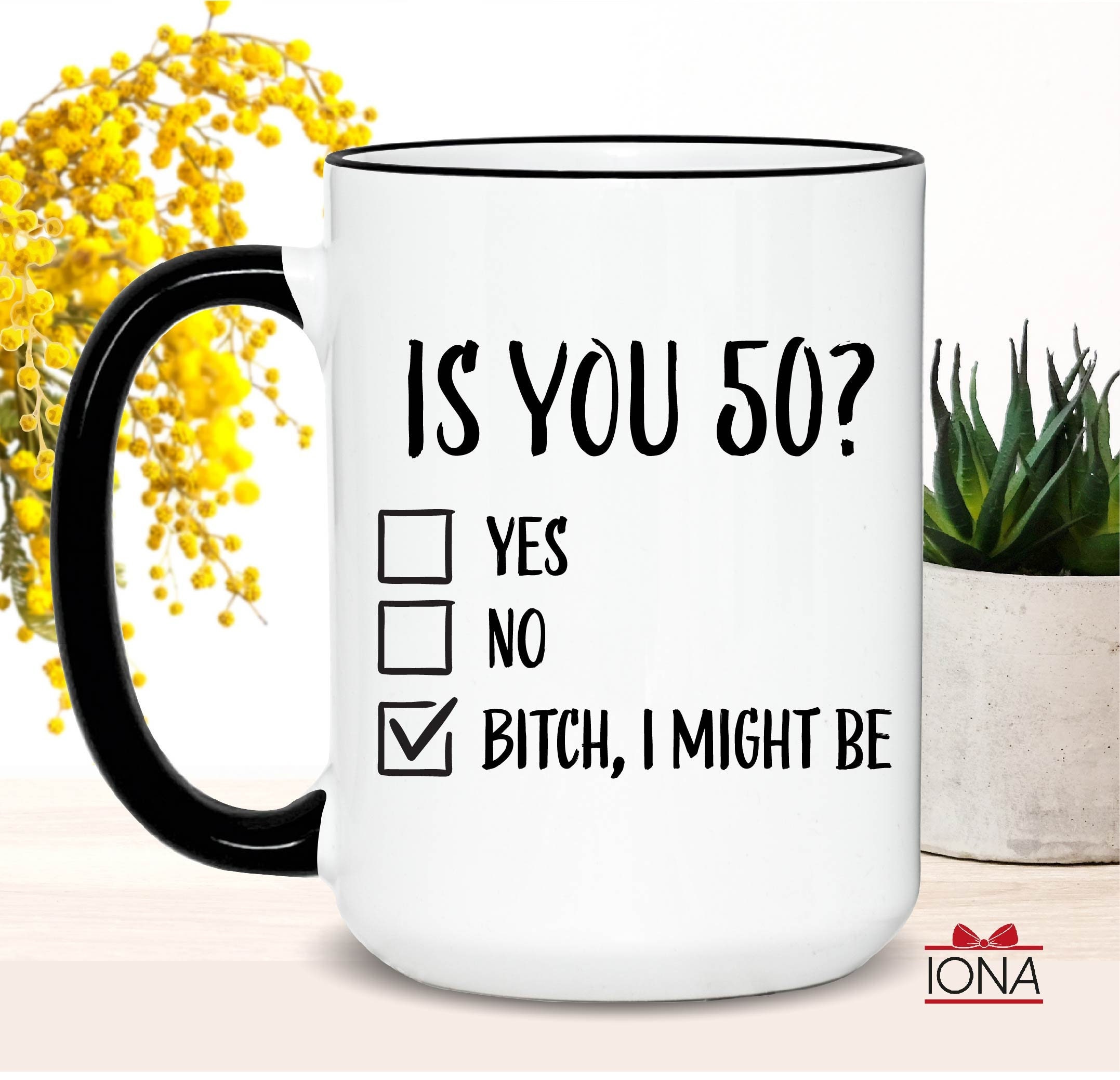 50th Birthday Gift Funny 50th Birthday Coffee Mug Born in | Etsy