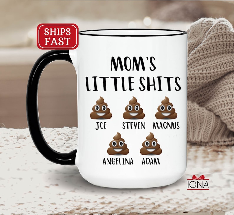 Funny Mom Mug, Personalized Kids Names, Mother's Day Gift - Etsy