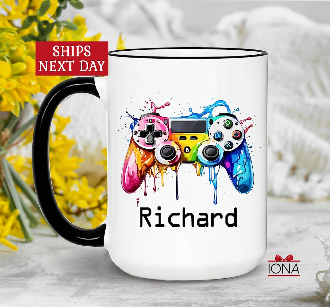 Personalized Video Gamer Coffee Mug, Gamer Boyfriend Girlfriends ...