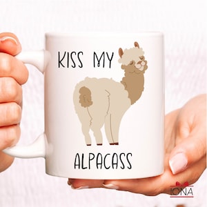 Kiss My Alpaca Coffee Mug, Funny Morning Mug, Llama Tea Cup, Alpaca ...