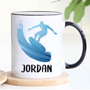 Surfer Gift, Custom Surfer Mugs, Surfing Coffee Mug, Personalized ...