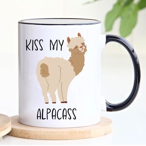 Kiss My Alpaca Coffee Mug, Funny Morning Mug, Llama Tea Cup, Alpaca ...