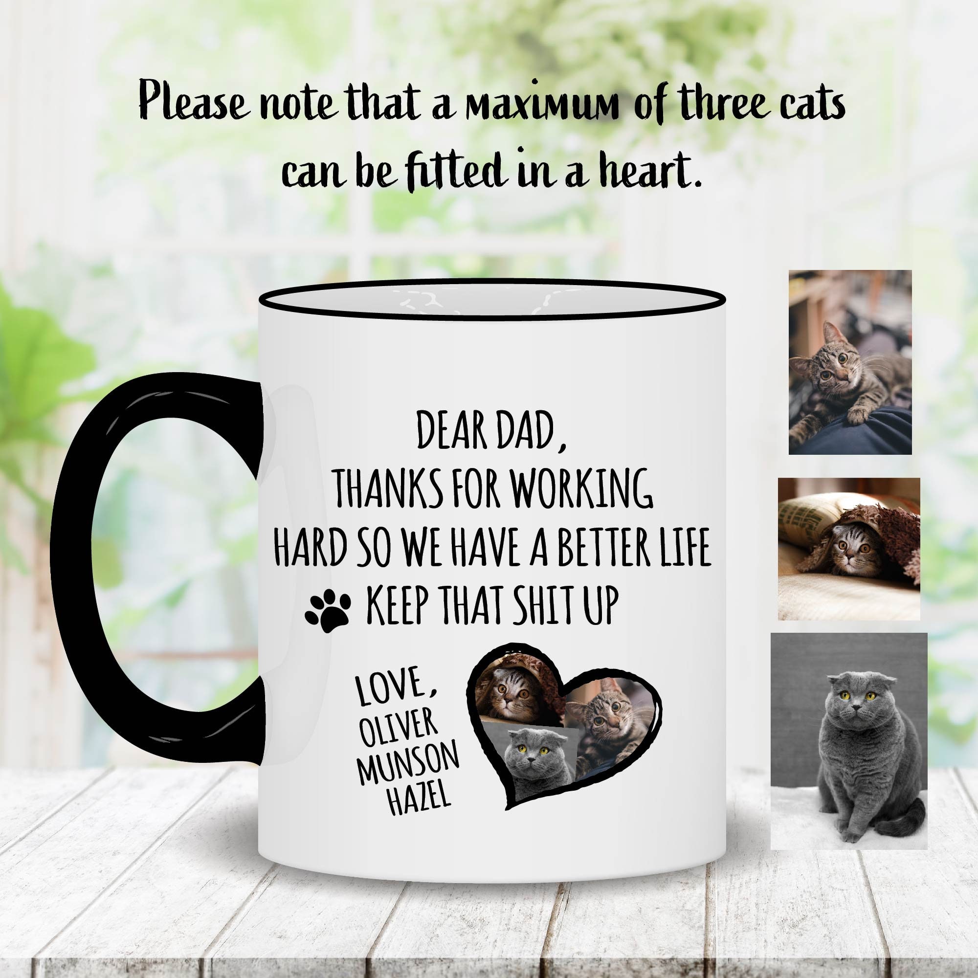 Cat Dad Mug Personalized Cat Dad Gift Custom Cat Dad Gift - Etsy