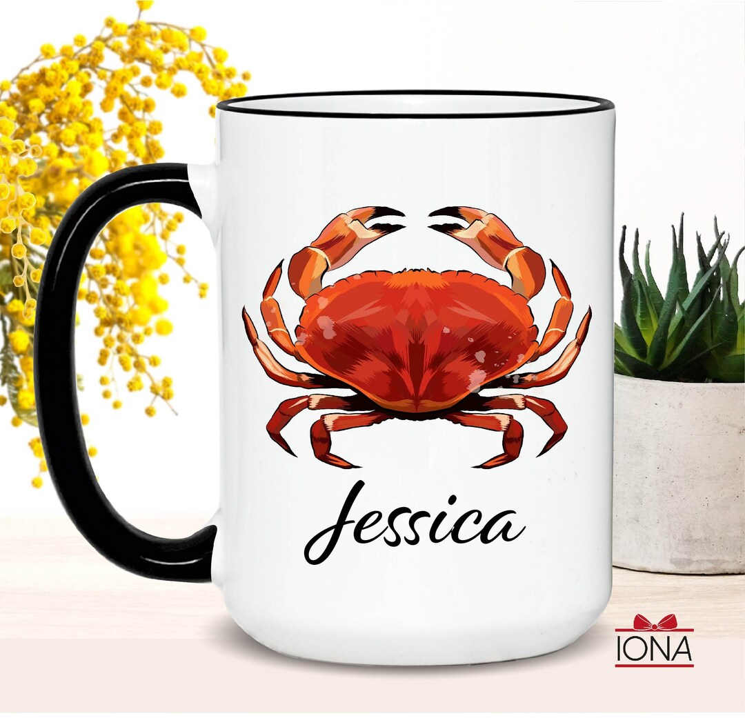 Personalized Crab Coffee Mug Custom Crab Lover Gifts for - Etsy