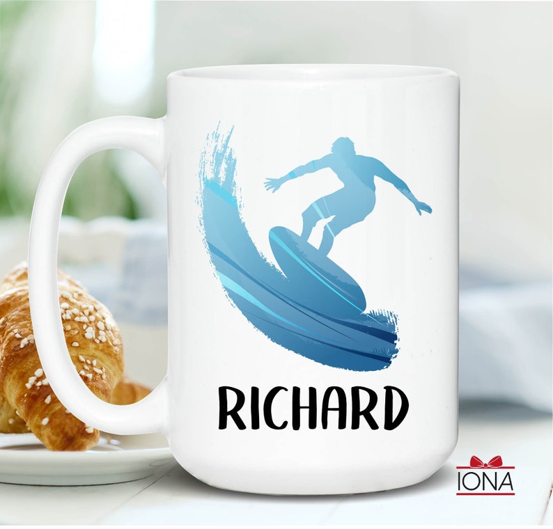 Surfer Gift Custom Surfer Mugs Surfing Coffee Mug - Etsy
