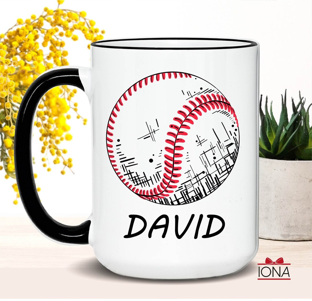 Personalized Baseball Coffee Mug, Baseball Player Gift Idea, Baseball ...
