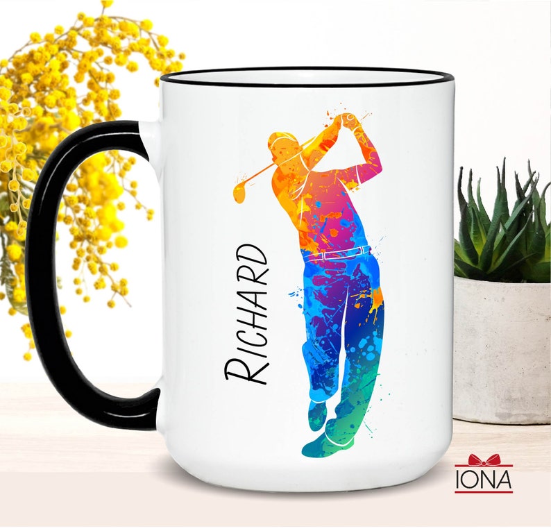 Personalized Custom Golfer Coffee Mug, Golfer Gift, Golf Coffee Cup for ...