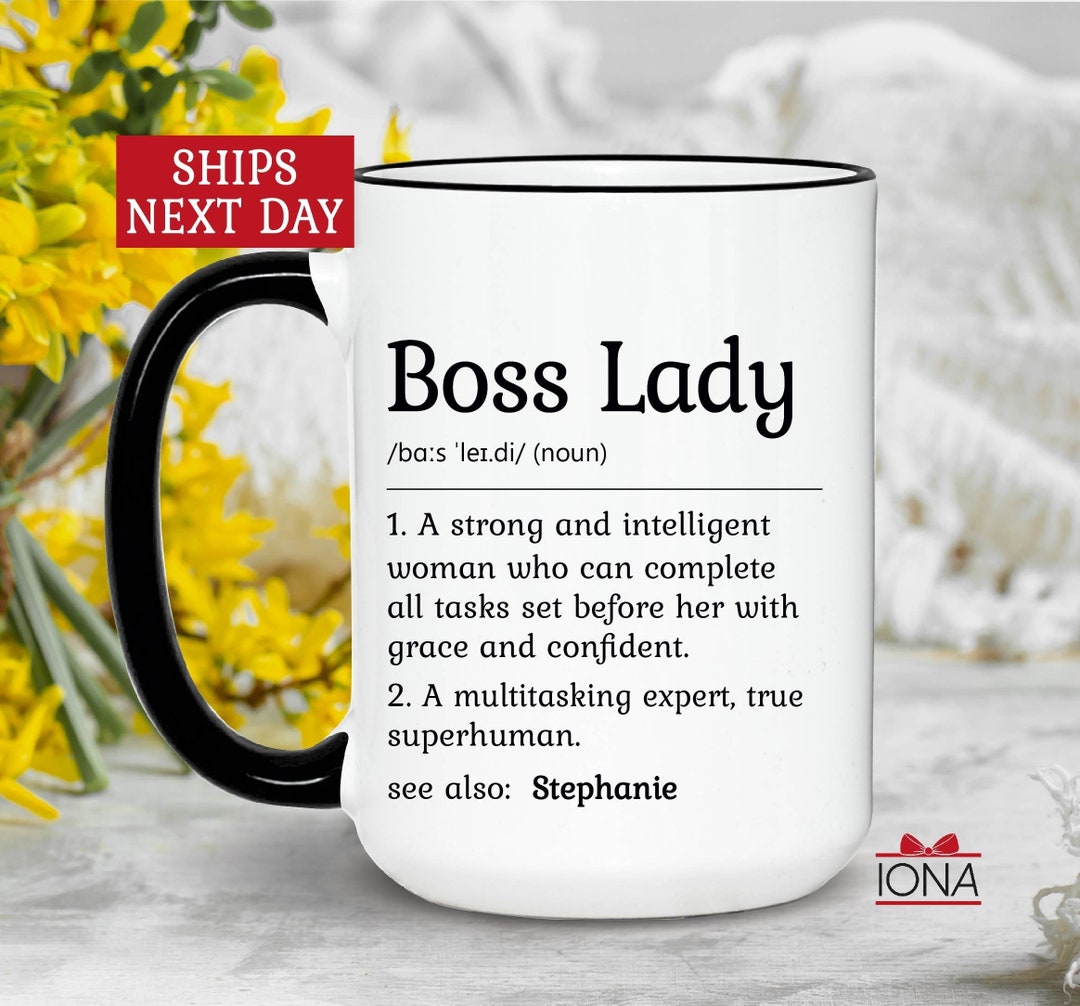 Personalized Boss Lady Coffee Mug, Boss Day Gift for Women, Gifts for ...