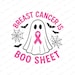 Breast Cancer Awareness Ghost PNG: Halloween Pink Ribbon Design ...