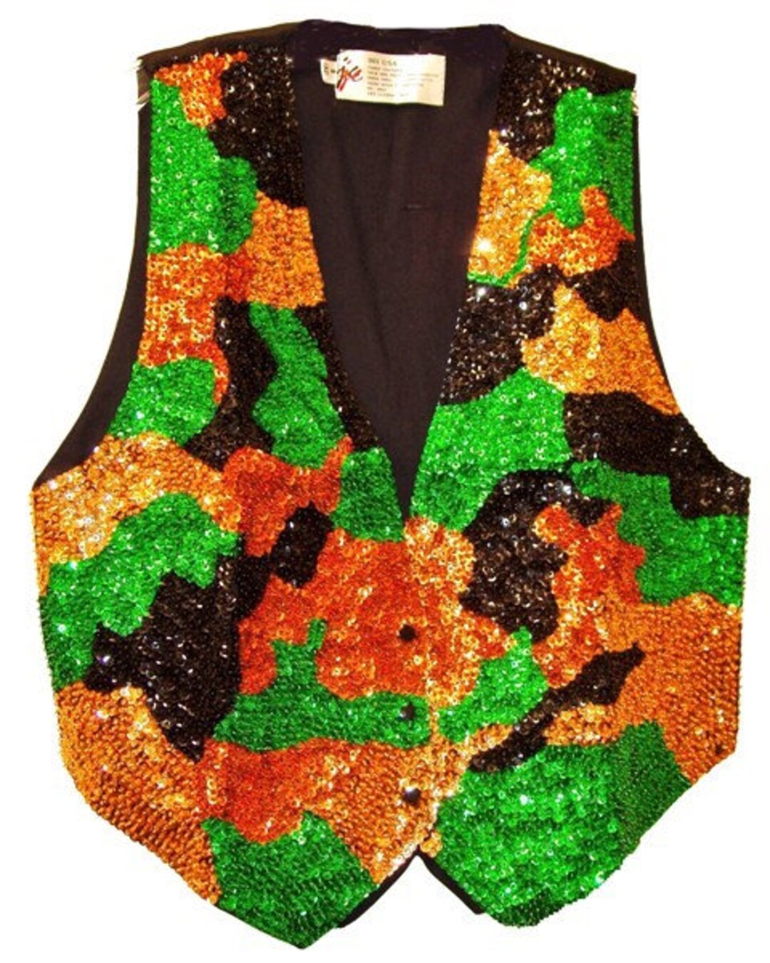 Sequin Vest CAMOUFLAGE Army - Etsy