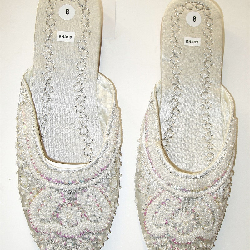 Satin Slippers - Etsy