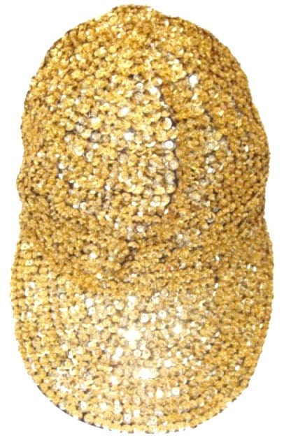 Sequin Baseball Cap GOLD - Etsy