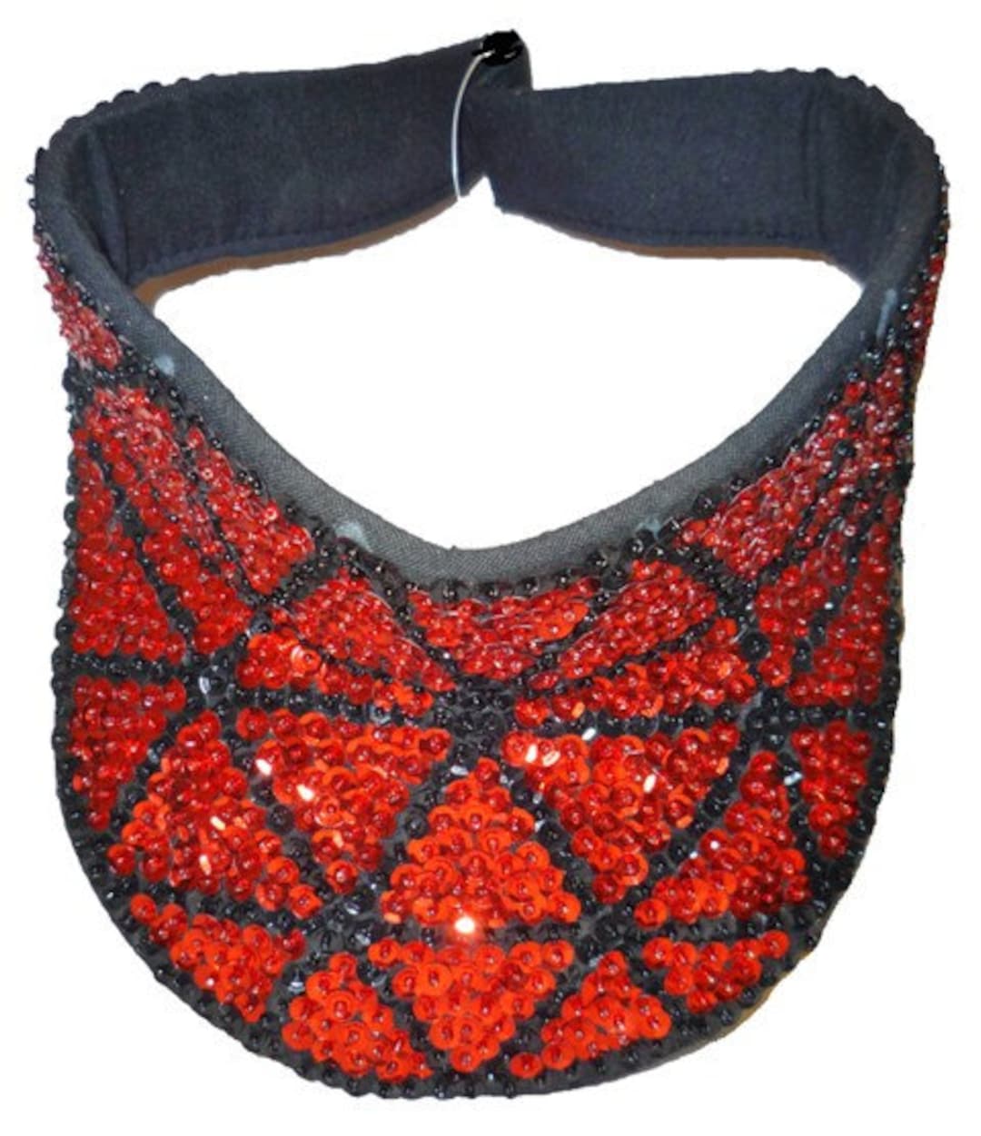 Sequin Sun Visor RED TRIANGLE - Etsy