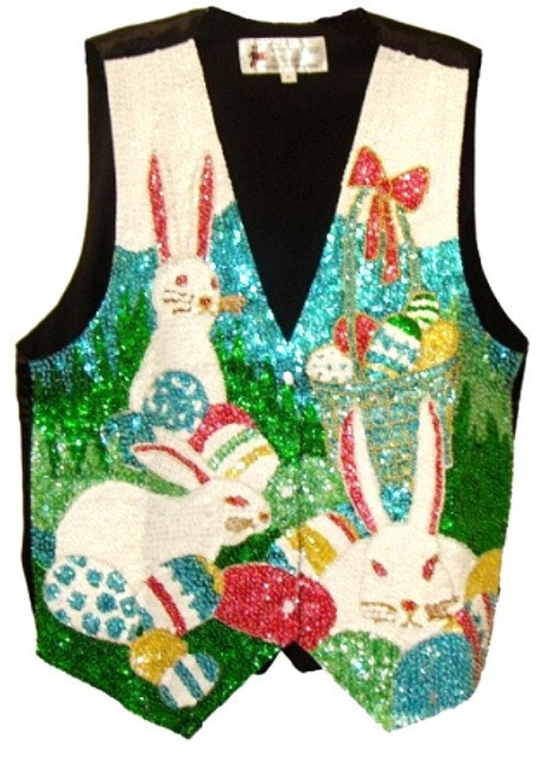 Sequin Vest EASTER BUNNY Size 2X - Etsy