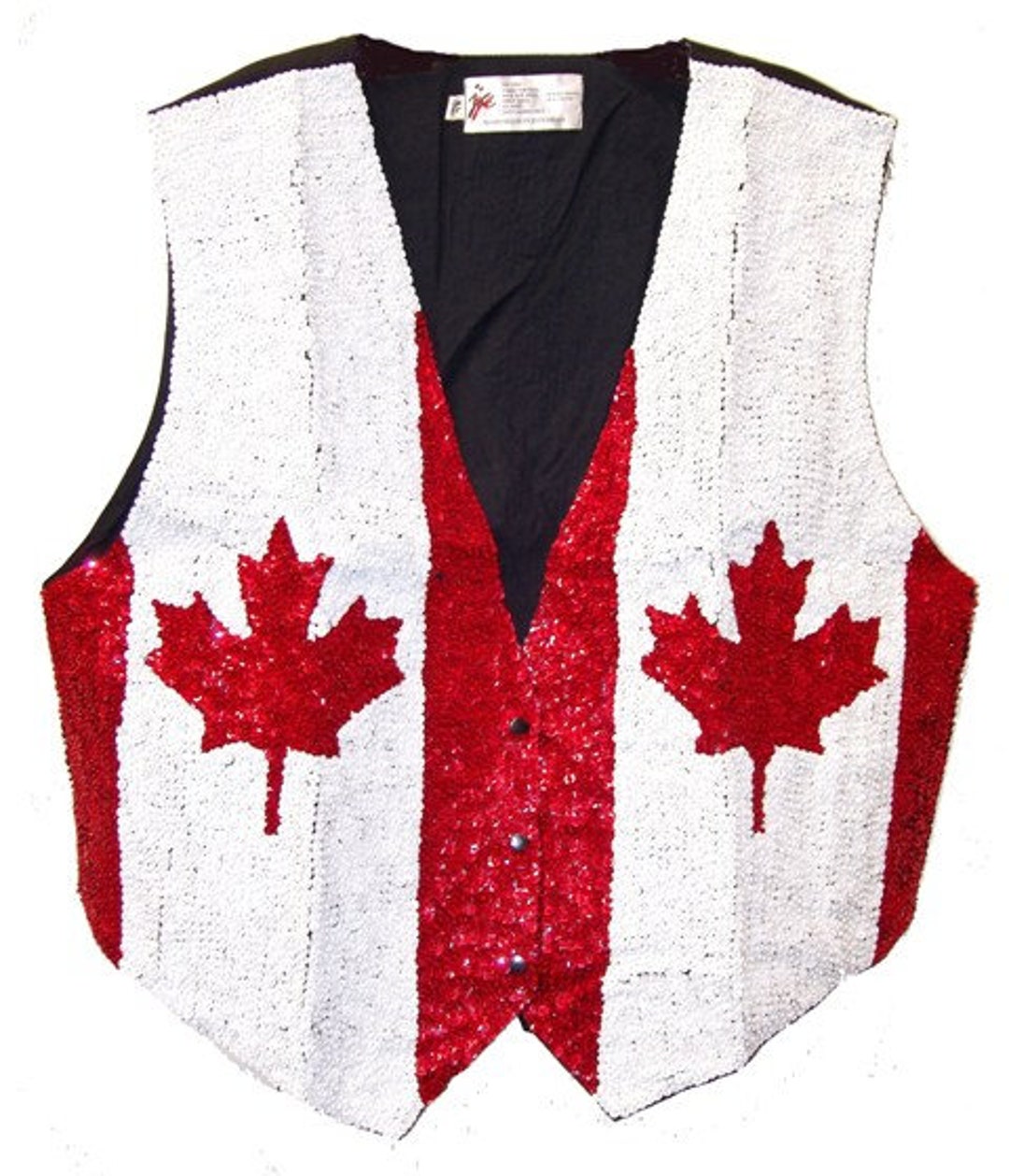 Sequin Vest CANADA FLAG - Etsy