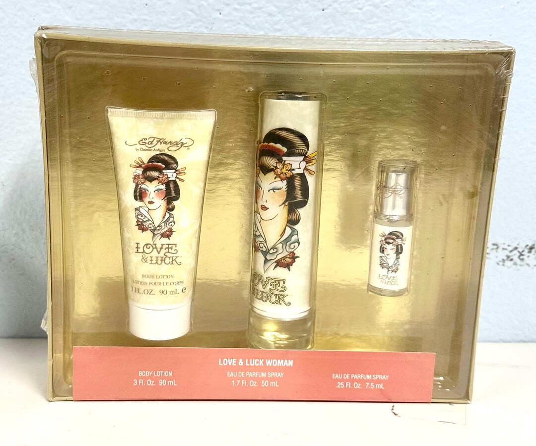 ED Hardy Love & Luck 3pc Perfume Set for Women - Etsy