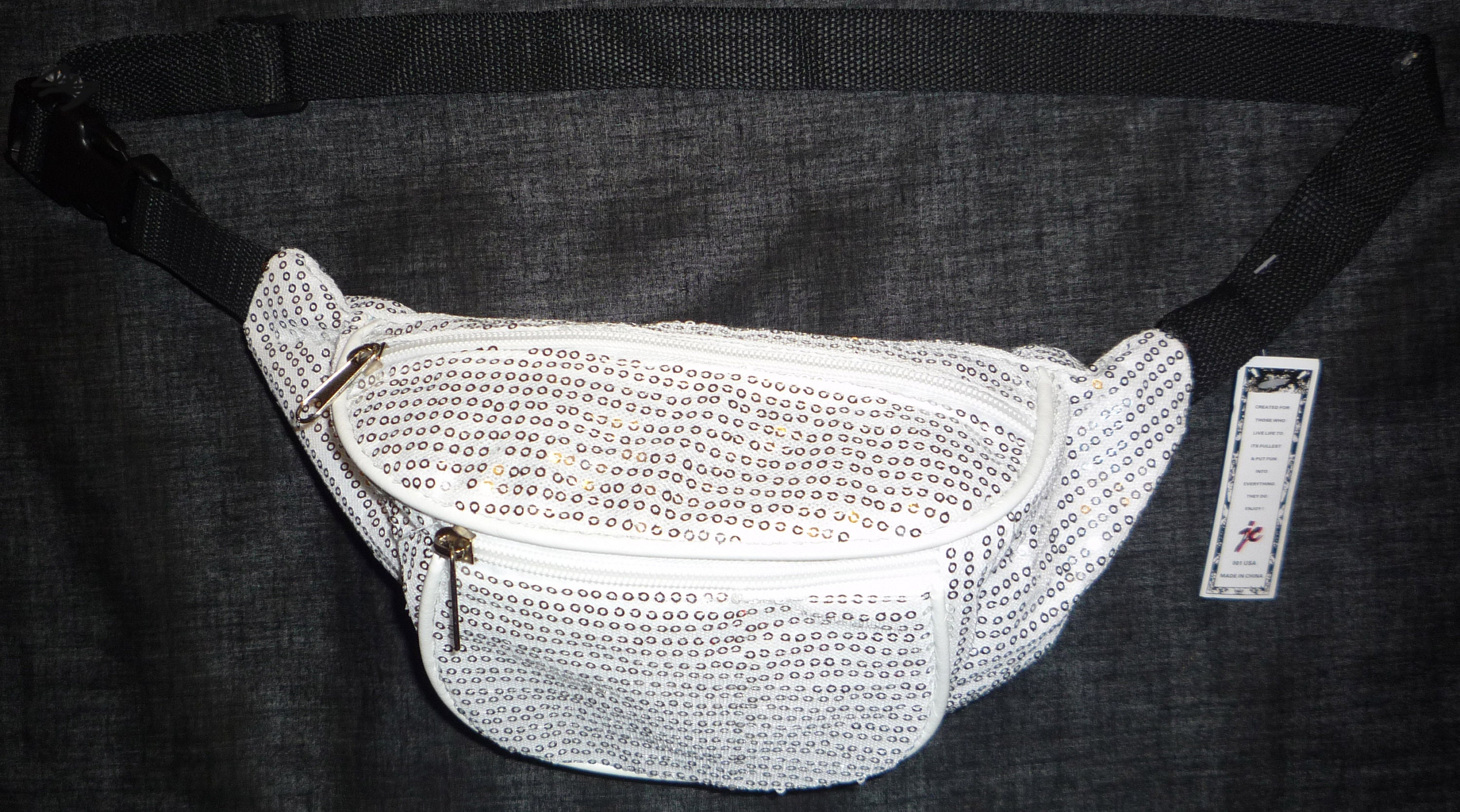 White Sequin Fanny Pack - Etsy