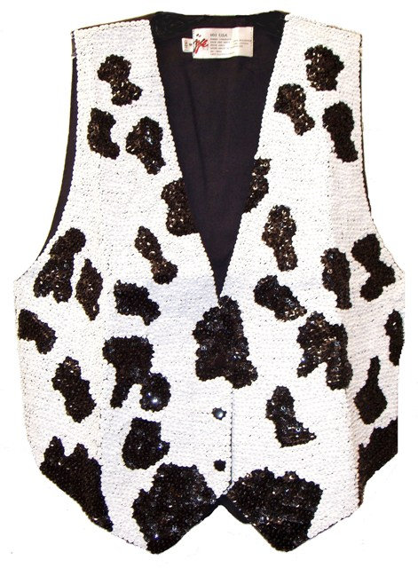 Sequin Vest COW/DALMATIAN - Etsy