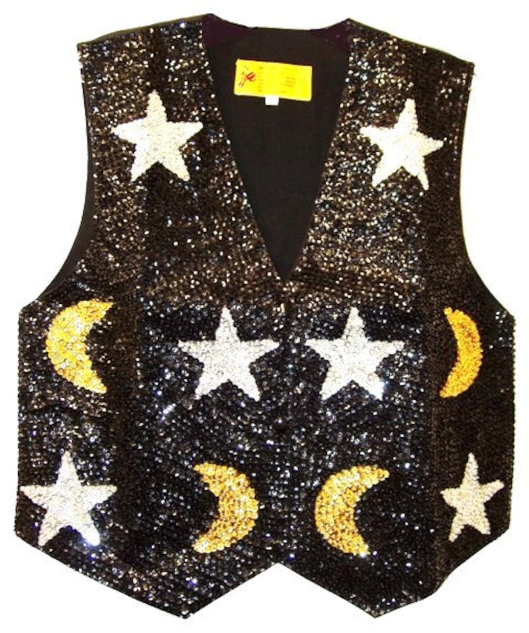 Sequin Vest CELESTIAL BLACK - Etsy