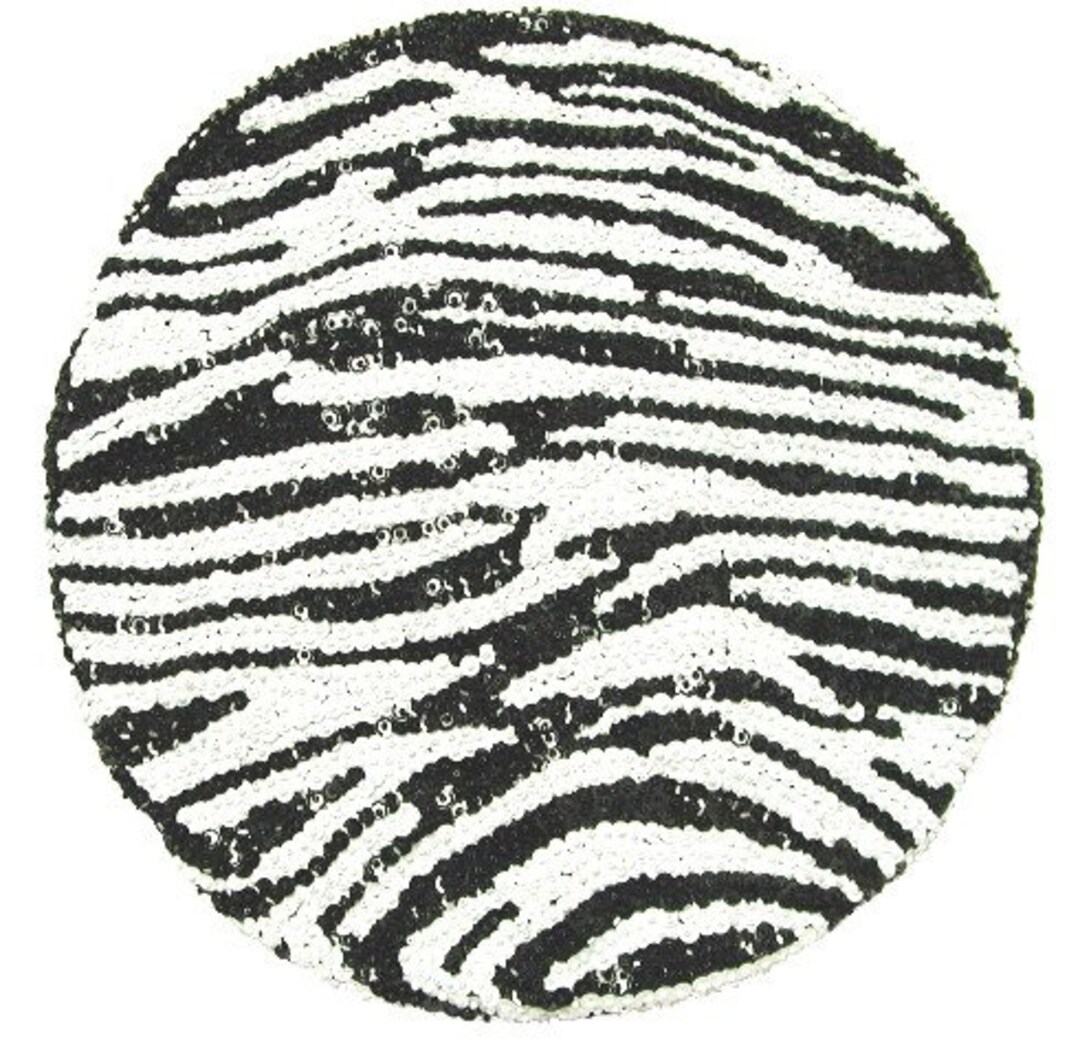 Sequin Beret Hat ZEBRA - Etsy