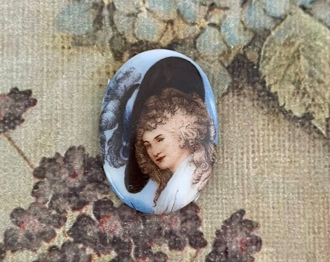 Vintage Cameo, Vintage German Cameo, 25x18mm Portrait Cameo, Oval ...