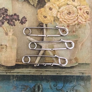 Vintage Safety Pin, Vintage Art Deco Brooch Pin, Heavy Duty Safety Pin ...