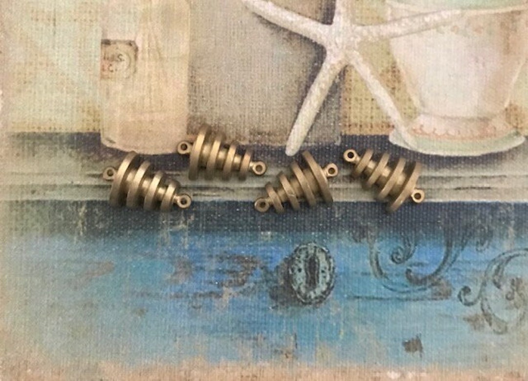 2 Vintage Brass Connectors, Heavy Raw Brass Connectors - Etsy