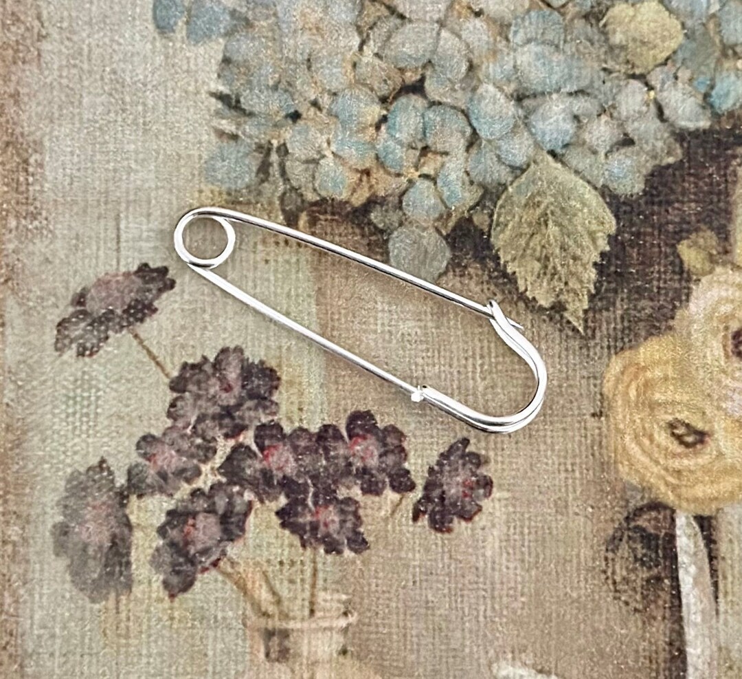 Sterling Silver Safety Pin, Safety Pin, Chain Necklace Safety Pin Clasp ...