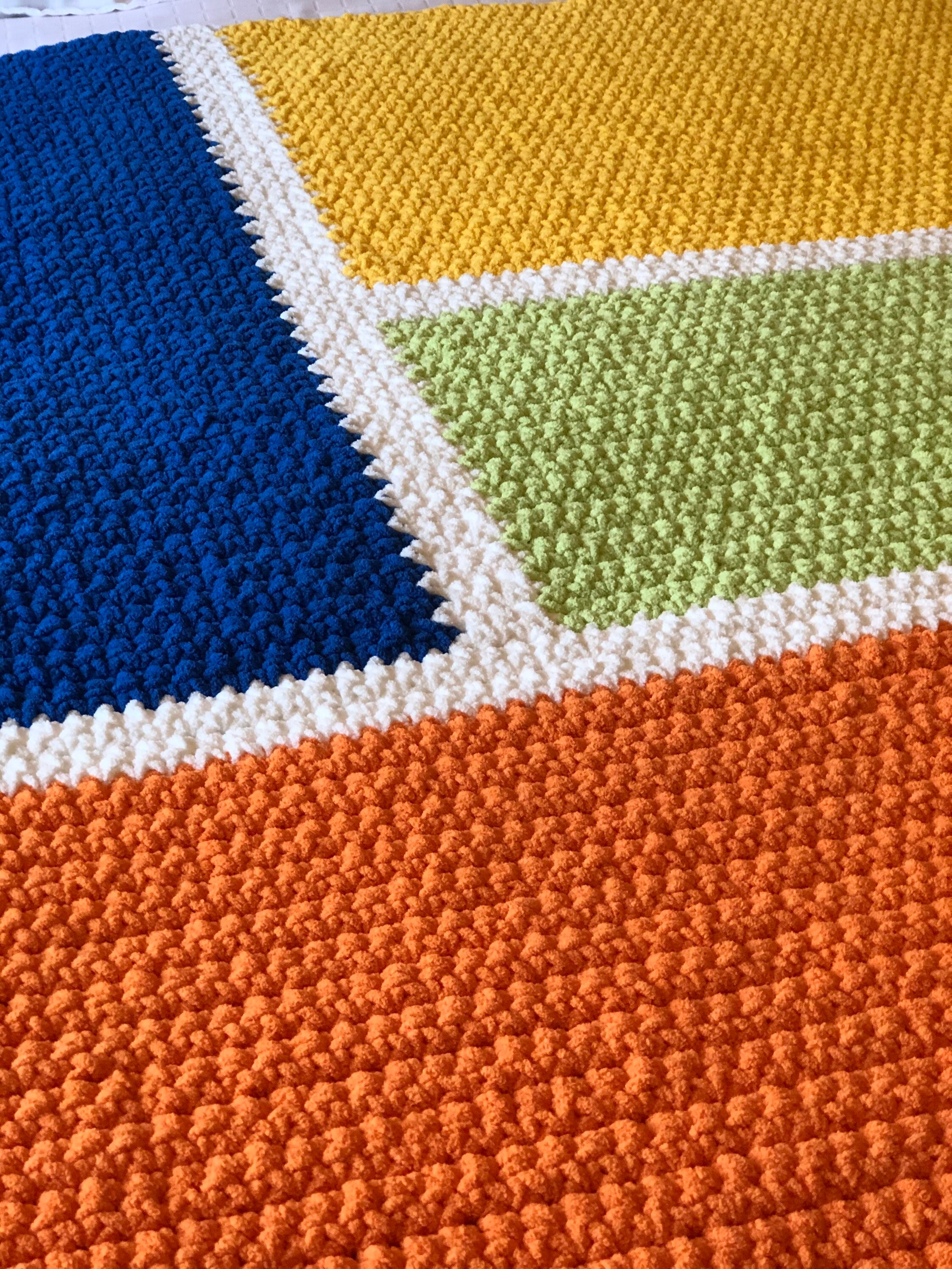 Color Block Brights Blanket Pattern - Etsy