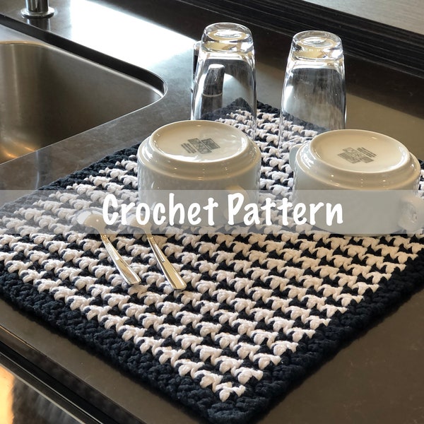 Crochet Dish Drying Mat Pattern - Etsy