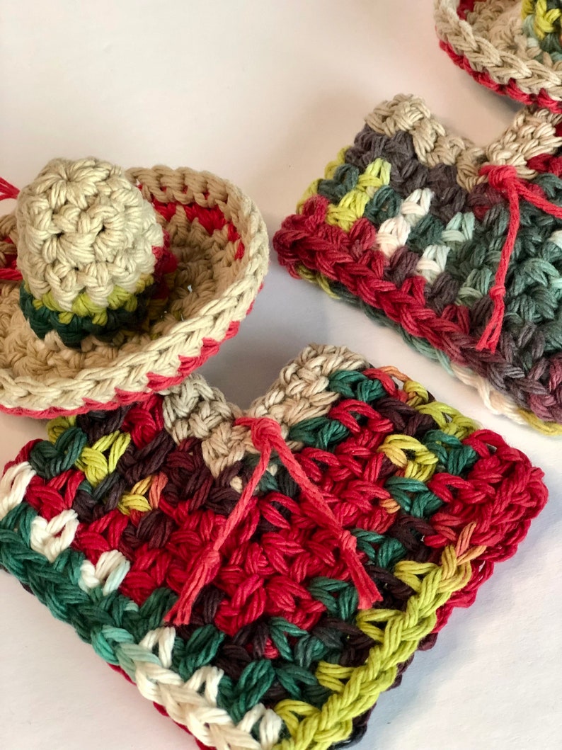 Mini Sombrero and Serape Set, Tabasco Sized - Etsy
