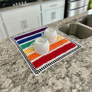 Waffle Stitch Crochet Dish Drying Mat (PDF Pattern) - Etsy