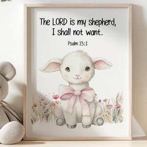 The LORD is My Shepherd, Christian Wall Art, Scripture Print, Bible ...