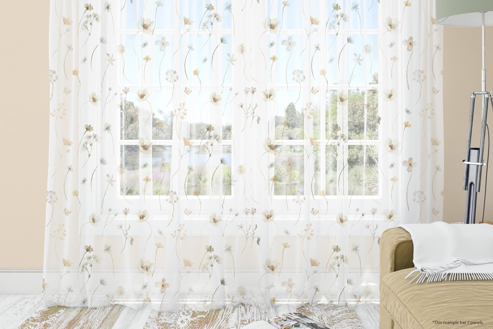 Wild Flower Sheer Curtain Boho Floral Nursery Decor Floral - Etsy