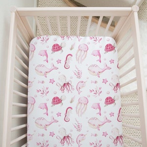 Girl Under the Sea Nursery, Under the Sea Crib Sheet, Ocean Crib ...