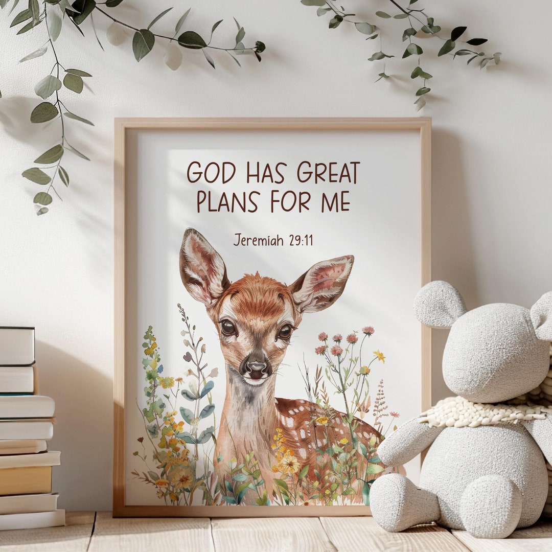 God Has Great Plans for Me, Bible Verse Art, Jeremiah 29:11, Scripture ...