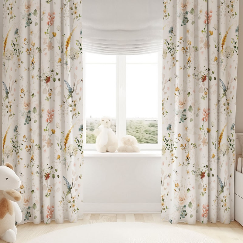 Floral Curtains - Etsy