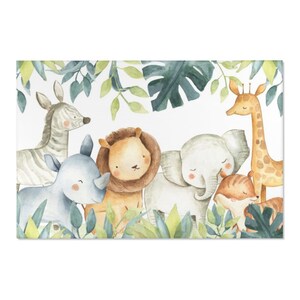 Safari Nursery Rug, Jungle Nursery Rug, Safari Animals Nursery Decor ...