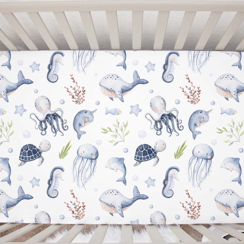 Under the Sea Crib Sheet - Etsy