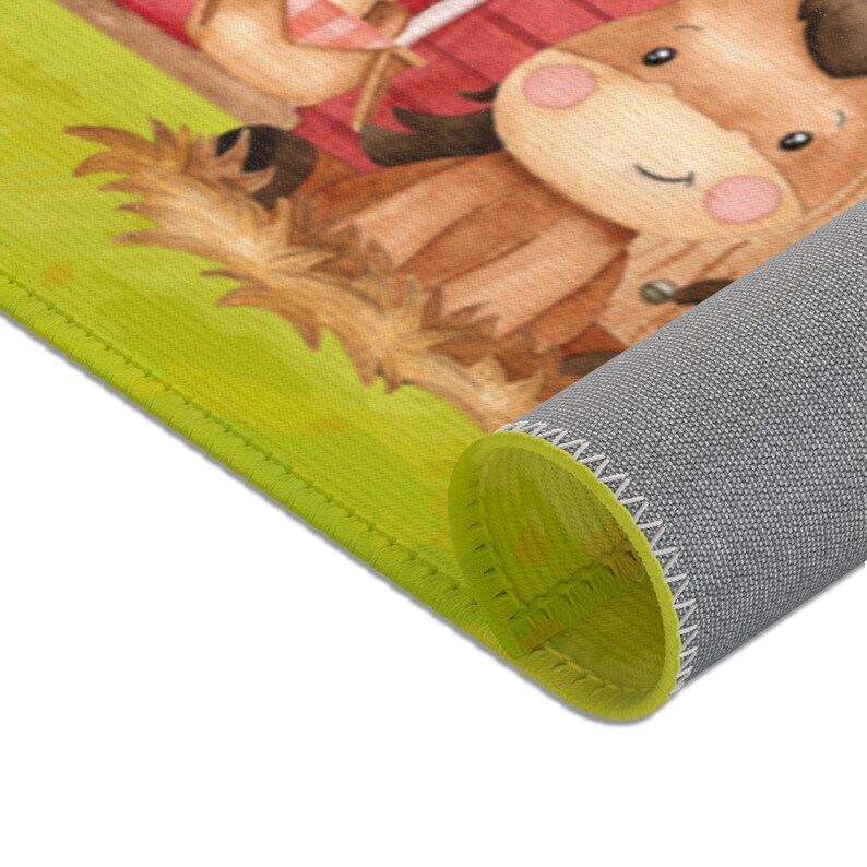 Farm Animals Rug Barnyard Nursery Decor Kids Play Room Rug - Etsy