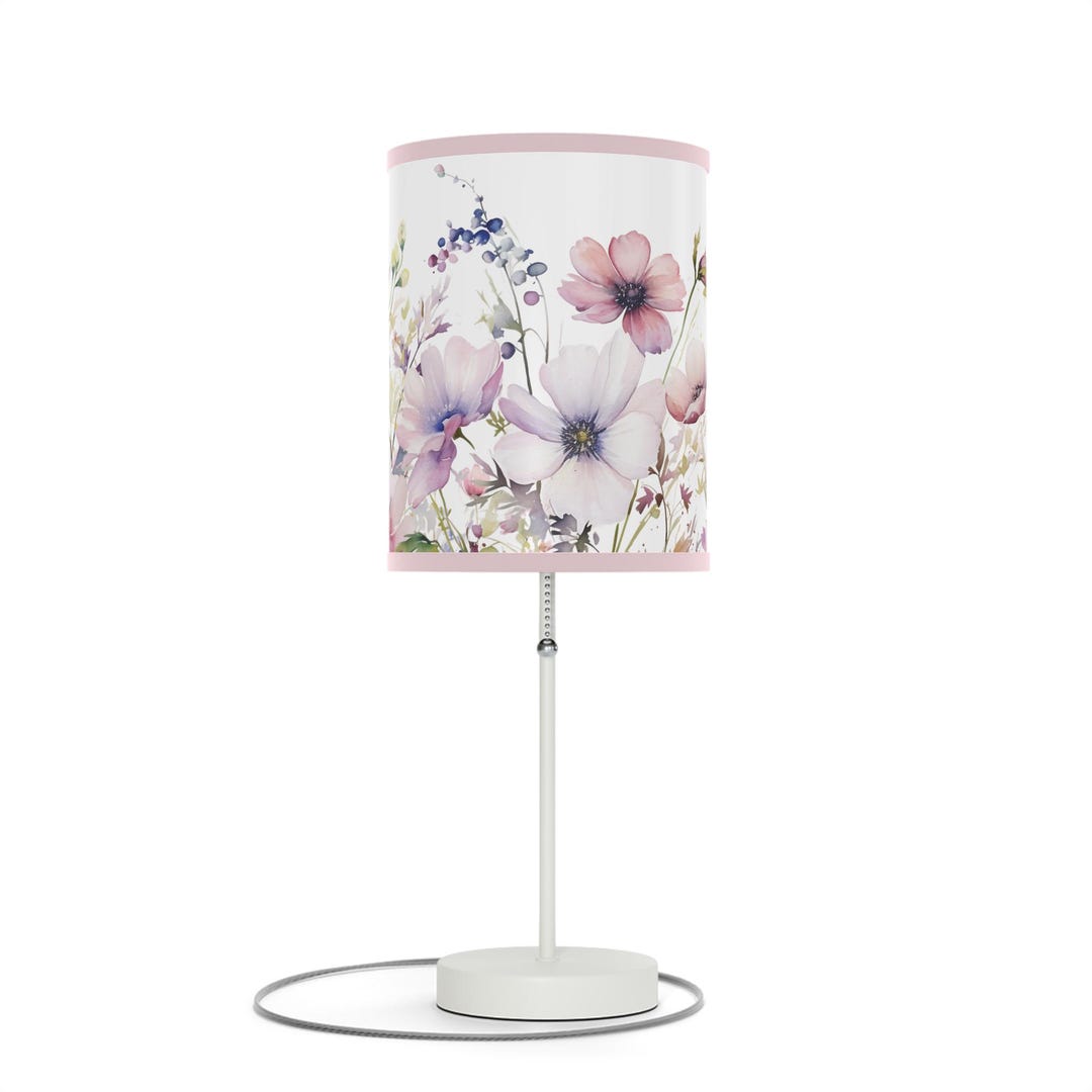 Pink Wildflowerstable Lamp, Wildflowers Nursery Decor, Girl Nursery ...