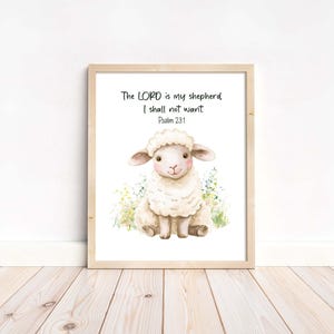 The LORD is My Shepherd, Christian Wall Art, Scripture Print, Bible ...