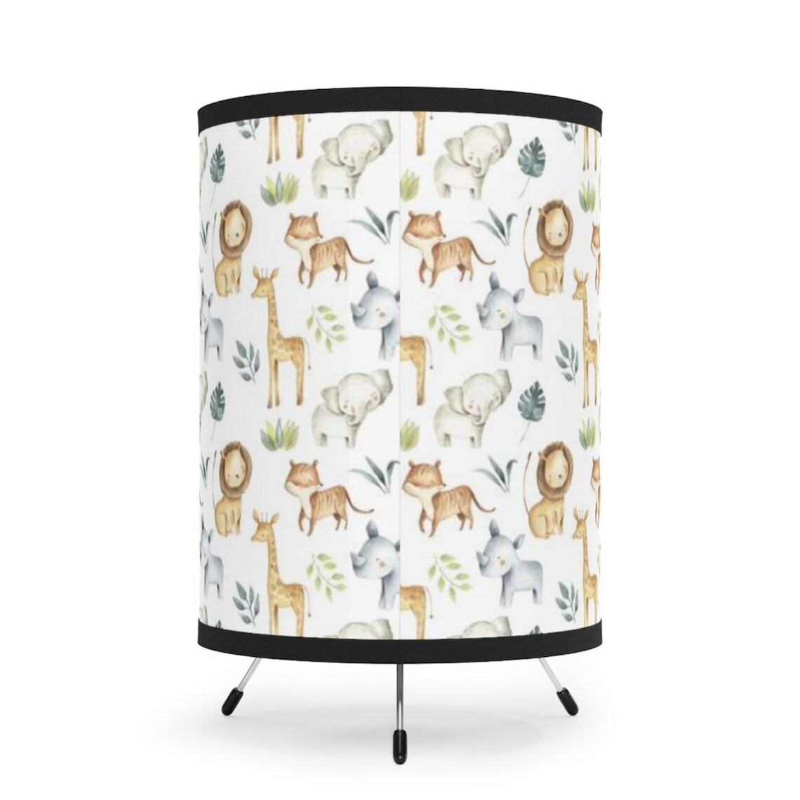 Safari Table Lamp Jungle Nursery Decor Safari Animals Baby - Etsy