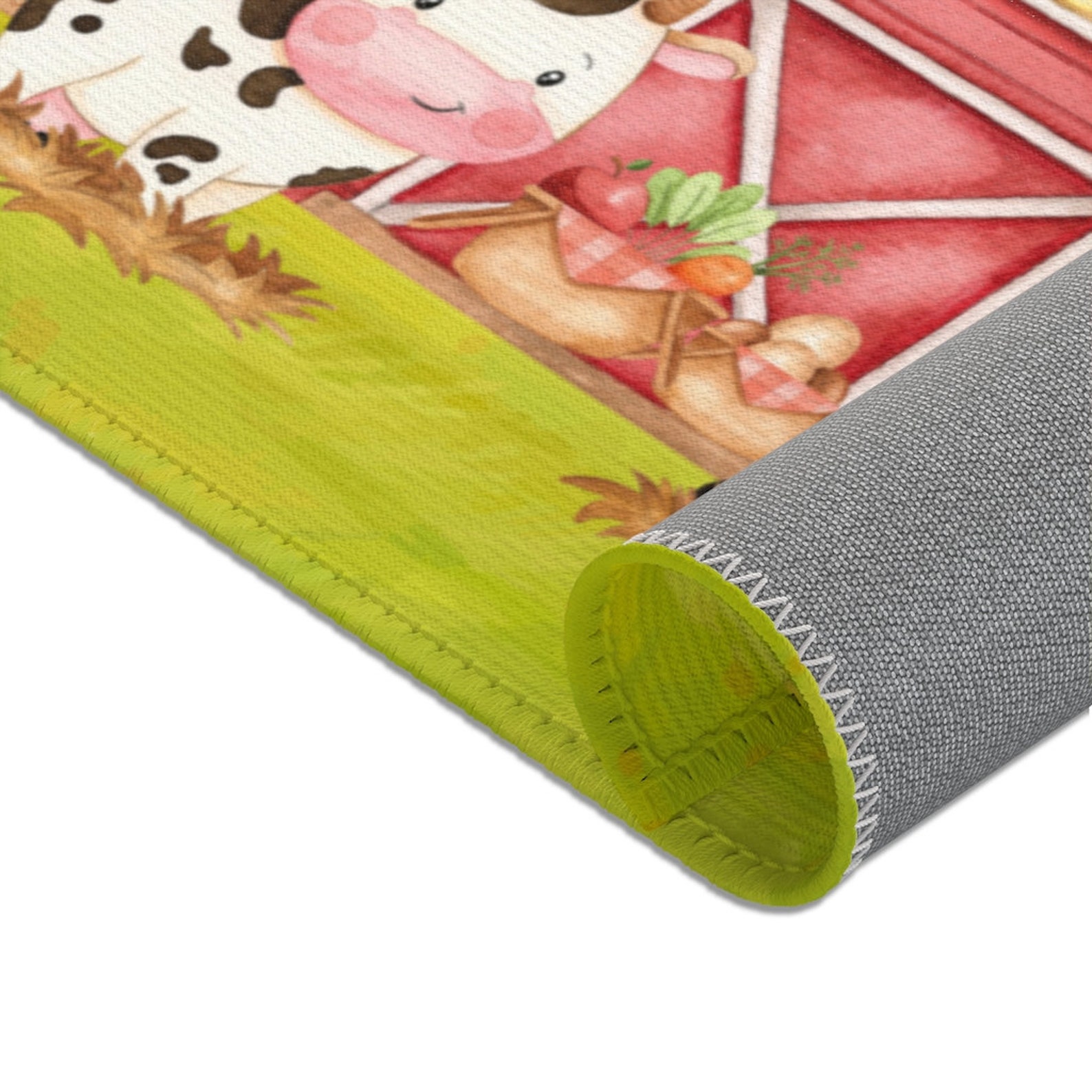 Farm Animals Rug Barnyard Nursery Decor Kids Play Room Rug - Etsy