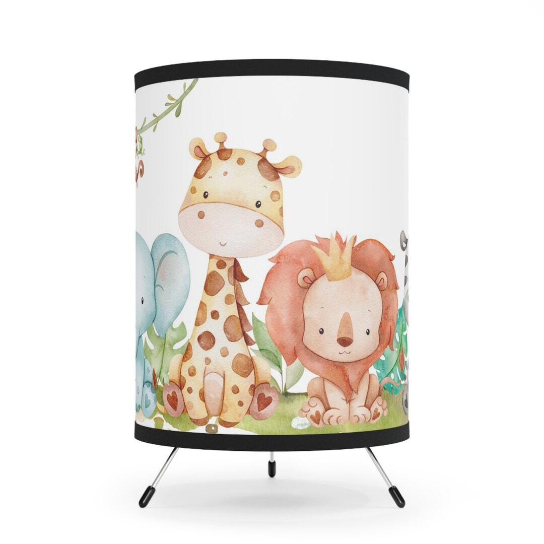 Safari Baby Lamp, Jungle Nursery Decor, Safari Table Lamp, Safari Baby ...