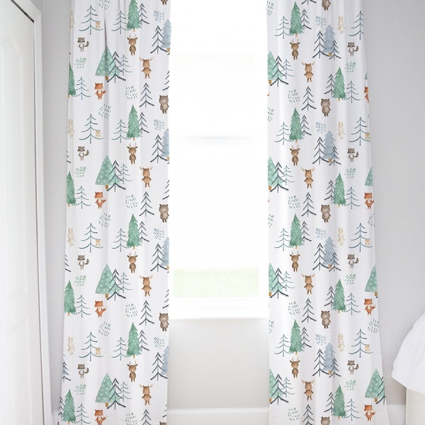 Pine Tree Curtains - Etsy